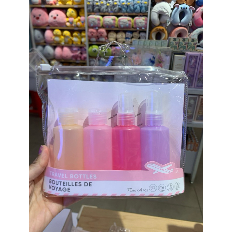 Jual Miniso Candy Color Soft Travel Bottles Set (4 pcs) | Shopee Indonesia