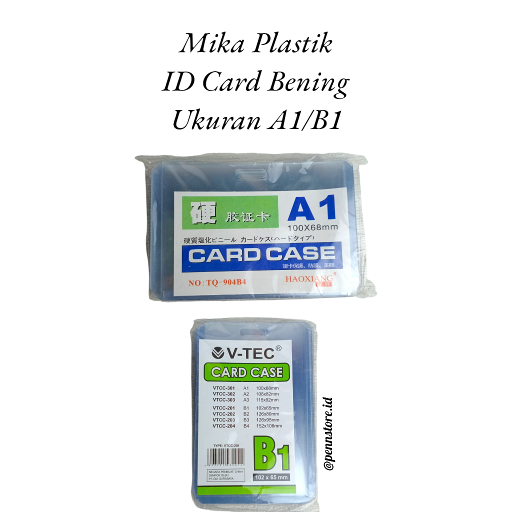 Jual (Pack = 20 pcs) Mika Plastik ID Card Bening Ukuran A1/B1 | Shopee ...