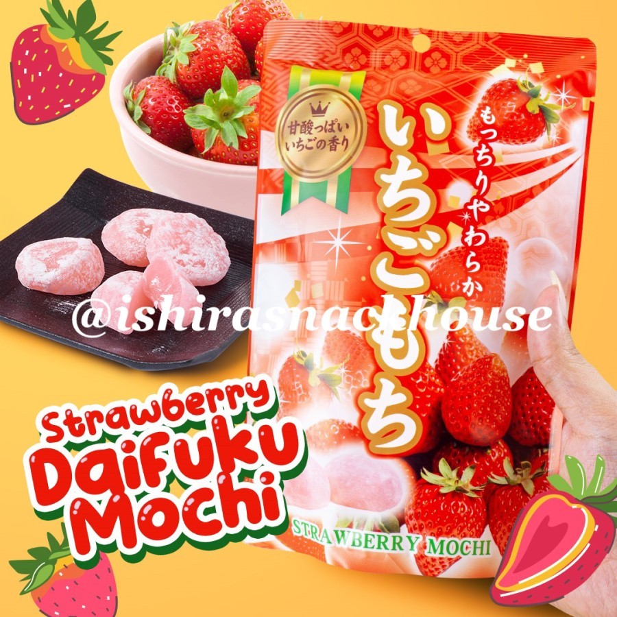 Jual Japan Strawberry Daifuku Mochi / Mochi Jepang rasa strawberry ...
