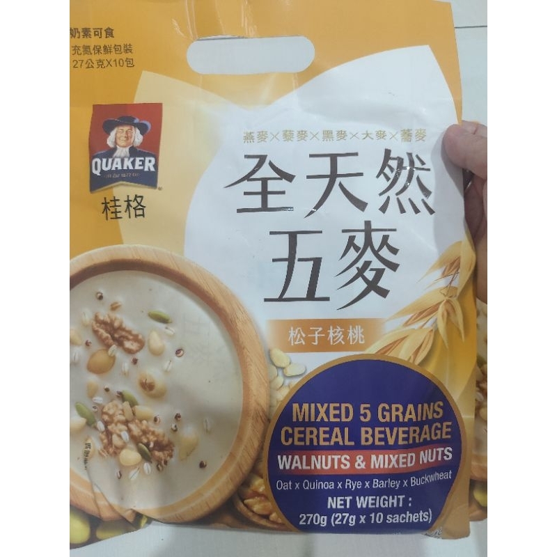 Jual Quaker Mixed 5 Grains Cereal Beverage isi 10 sachets | Shopee ...