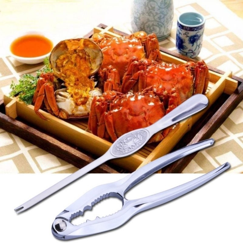 Jual RB Set Pemecah Cangkang Kepiting Stainless Steel Tang Seafood Alat ...