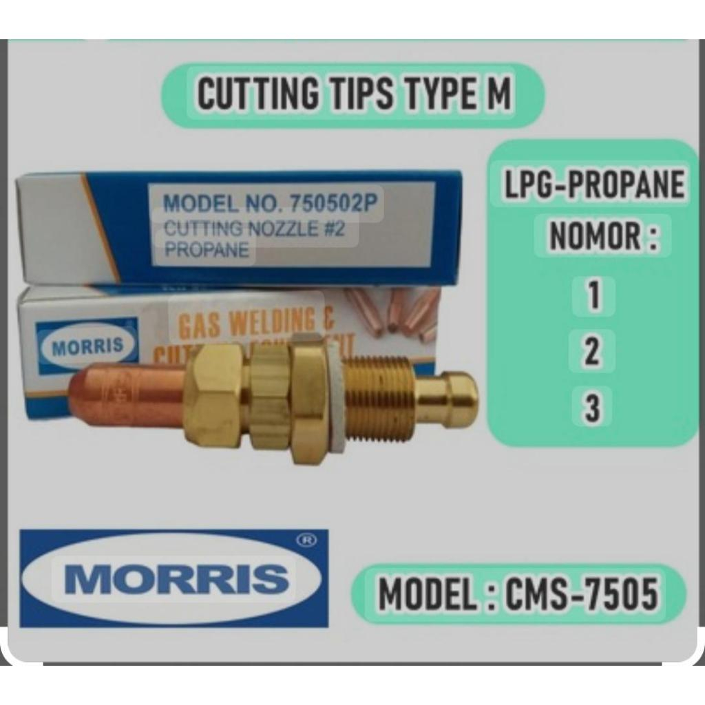 Jual MORRIS - CUTTING TIP TYPE M NO 1/2/3 - LPG | Shopee Indonesia