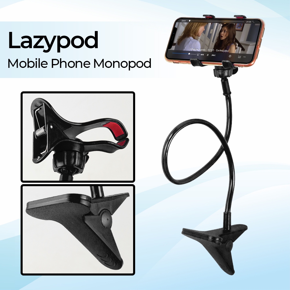 Jual Lazypod Stand Holder Hitam Putih Penyangga Smartphone Tablet ...