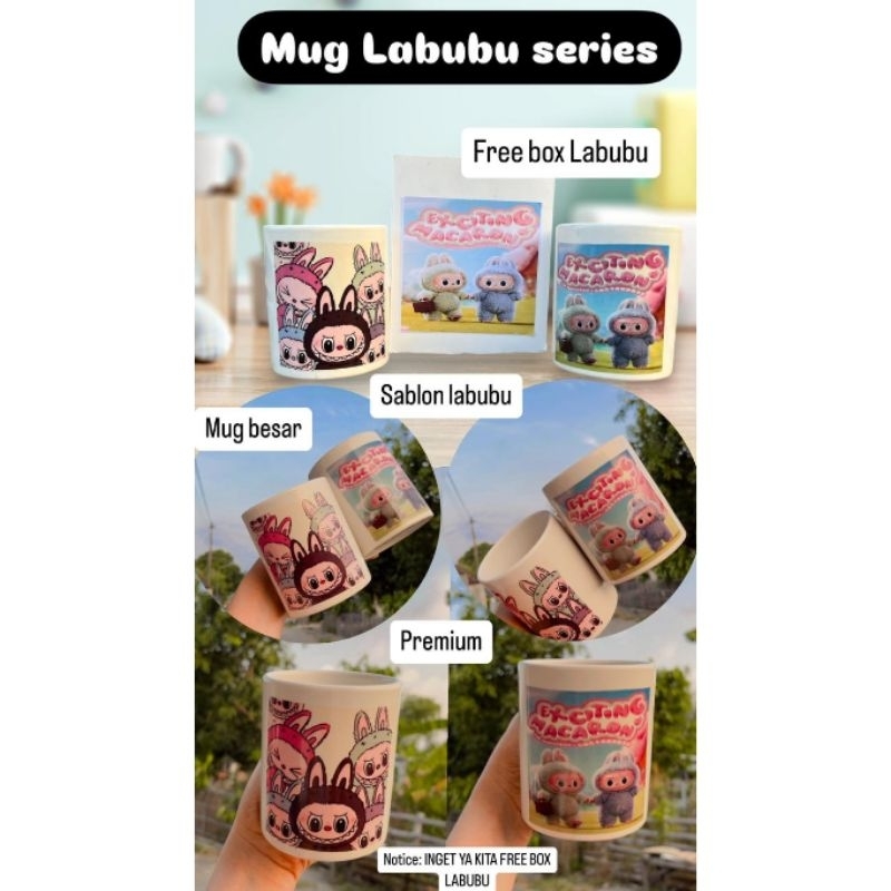 Jual (MURAH) GELAS LABUBU / MUG LABUBU / GELAS KERAMIK GAMBAR LABUBU ...