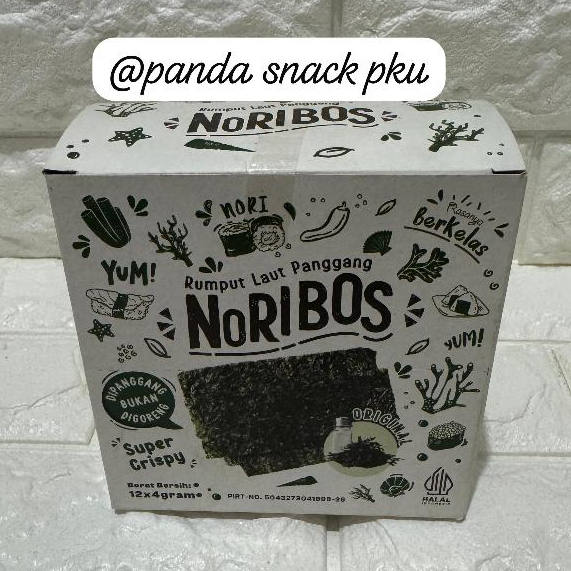 Jual NORIBOS RUMPUT LAUT PANGGANG CEMILAN ENAK/HALAL 1BOX ISI 12 PCS ...