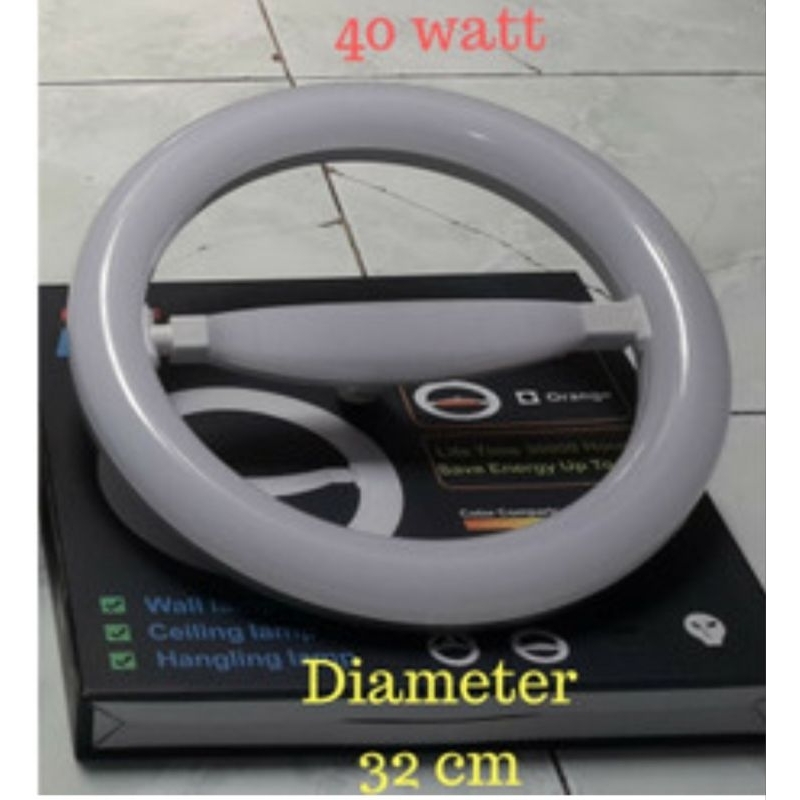 Jual LAMPU TL RINGLIGHT BULAT JUMBO BESAR MURAH 40 WATT SERBAGUNA LAMPU SELFI / MAKEUP | Shopee ...