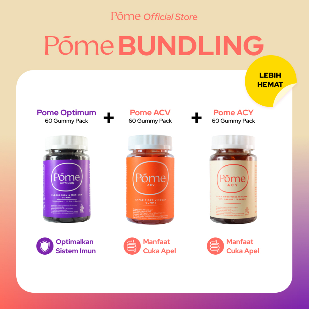 Jual Pome Bundling LEBIH HEMAT - Pome ACV 1 Botol + Pome Optimun 1 ...