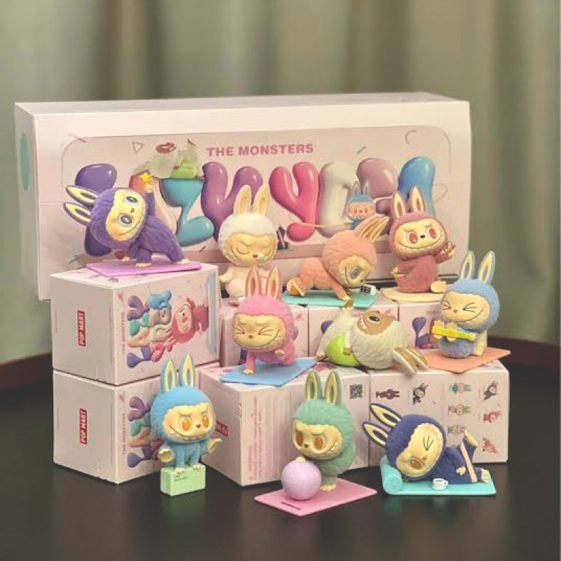 Jual [READY] labubu lazy yoga ori popmart 100% original | Shopee Indonesia