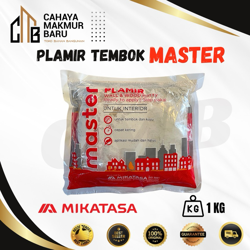 Jual PLAMIR TEMBOK INSTANT MASTER 1 KG | PLAMIR JADI SIAP PAKAI TEMBOK ...