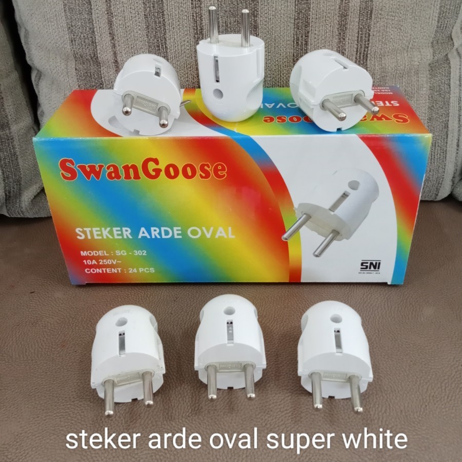 Jual Steker Seteker Colokan Arde Pin Kuningan Super White SWANGOOSE ...