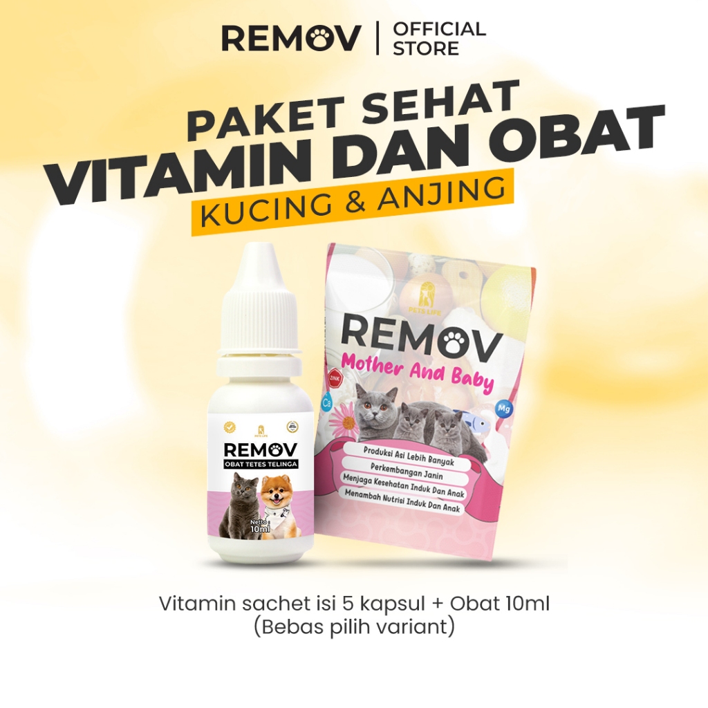 Jual Remov Paket Vitamin Sachet & Obat Berbagai Penyakit Untuk Hewan ...