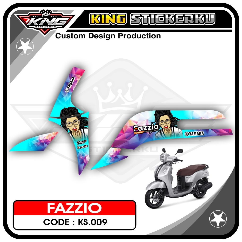 Jual Sticker Striping Lis Variasi Fazzio - Stiker Striping Aksesoris Motor Fazzio Desain Racing ...