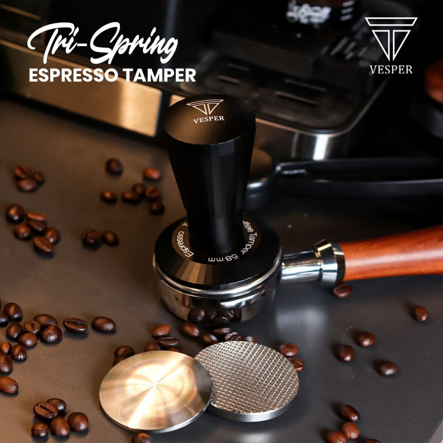 Jual vesper coffee click tamper tri springs espresso / alat tamping ...