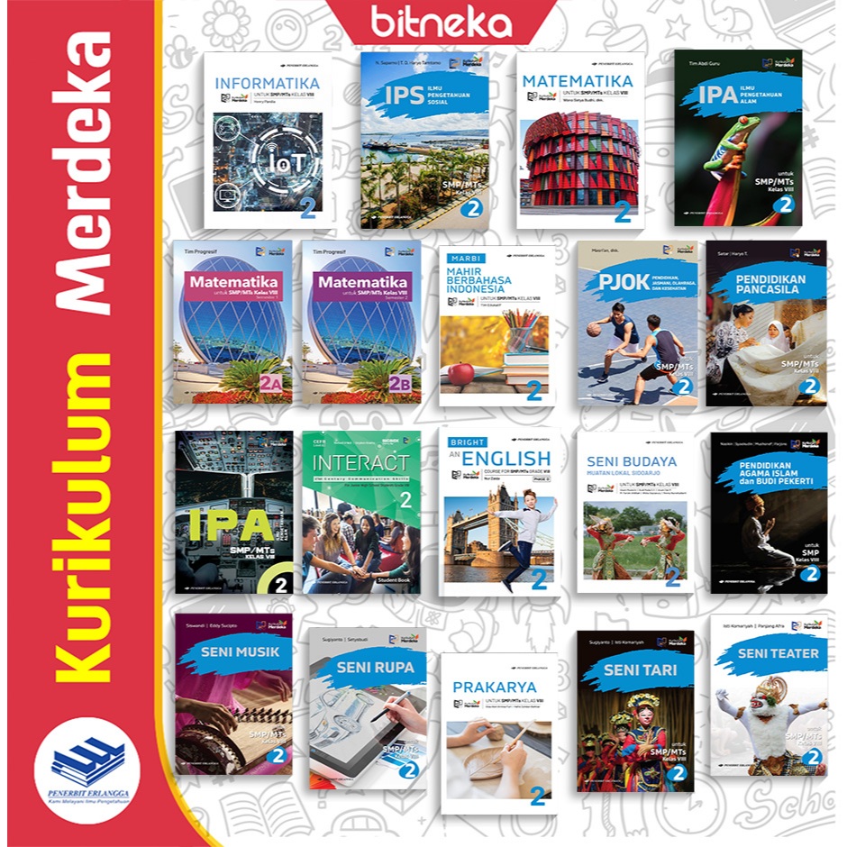 Jual Buku Teks Siswa untuk SMP/MTs Kelas 8 - Kurikulum Merdeka Erlangga | Shopee Indonesia