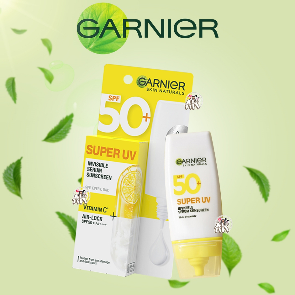 Jual GARNIER SUPER UV INVISIBLE SERUM SUNSCREEN SPF 50+ PA+++ VITAMIN C 30ML | Shopee Indonesia