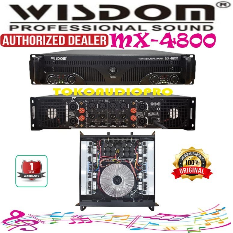 Jual Wisdom MX4800 4-Channel Power Amplier Wisdom MX-4800 Power ...