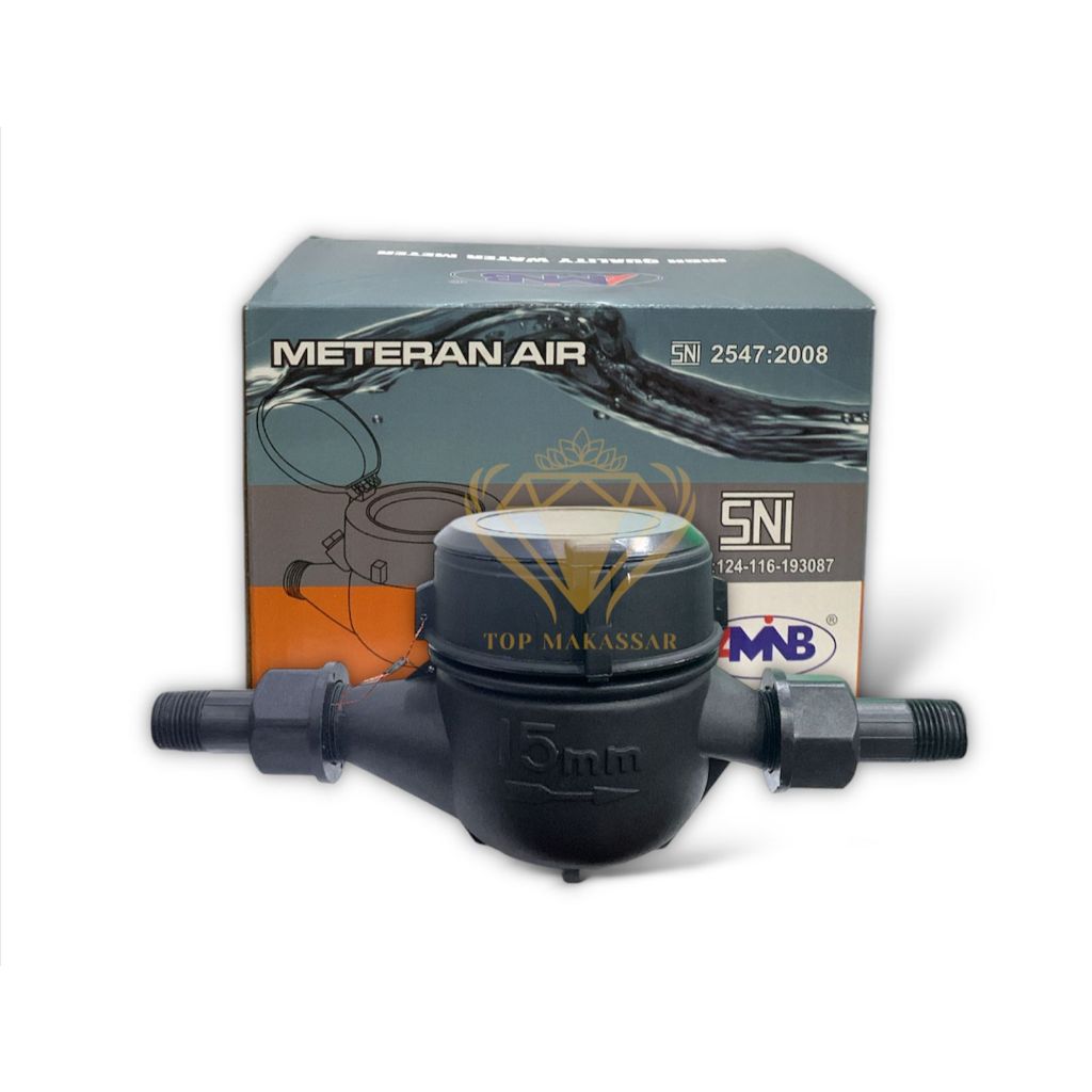 Jual AMNB METERAN AIR PDAM PAM WATER METER PVC 1/2" 4 JARUM HITAM ...