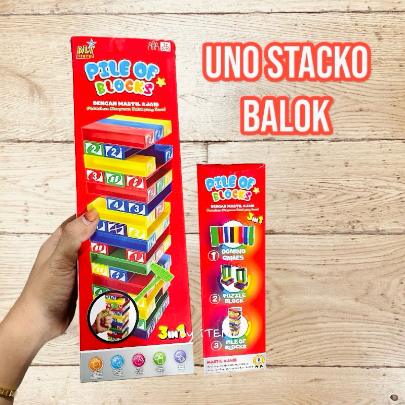 Jual UNO STACKO BALOK | Shopee Indonesia
