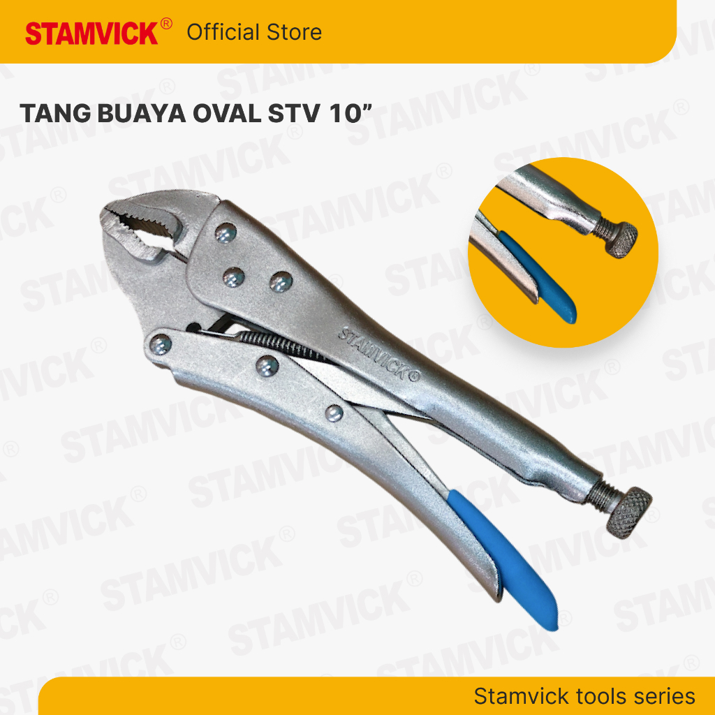 Jual Tang Buaya Bengkok Stamvick ( Oval ) Vise Grip Locking Plier Curve ...
