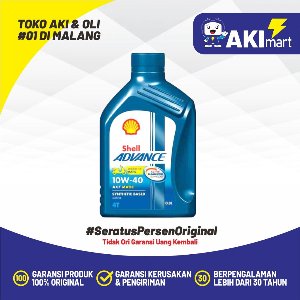 Jual Shell Advance AX7 Matic 10W40 800ml Oli Motor Matic | Shopee Indonesia