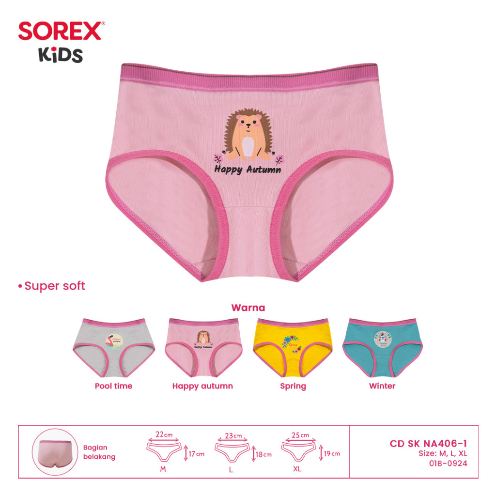 Jual Sorex Kids Celana Dalam Segitiga Anak Perempuan Super Soft CD NA 406 | Shopee Indonesia