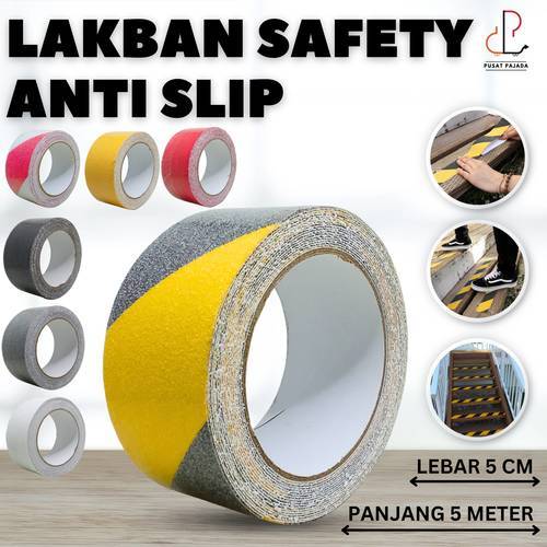 Jual Lakban Safety Grip Anti Slip 5CM 5M Tape Anti Licin 5 CM x 5 Meter Sticker Ujung Lantai ...