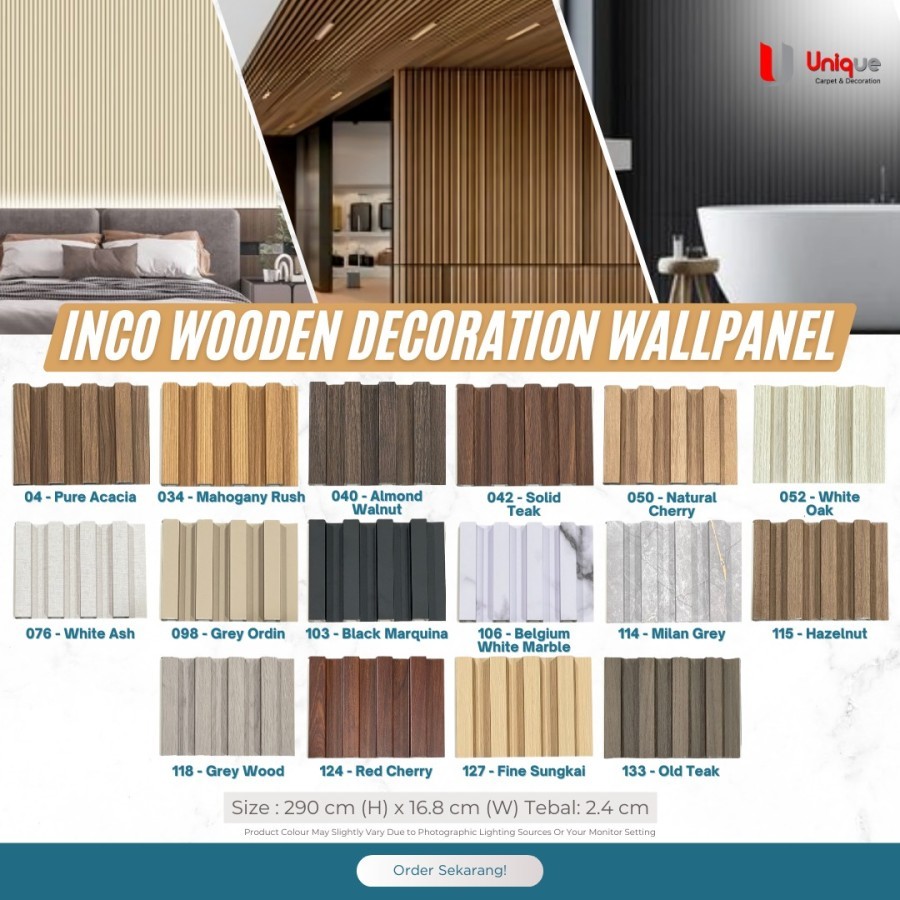 Jual Wallpanel PVC Motif Kayu / Wood Panel Hiasan Dinding INCO ...