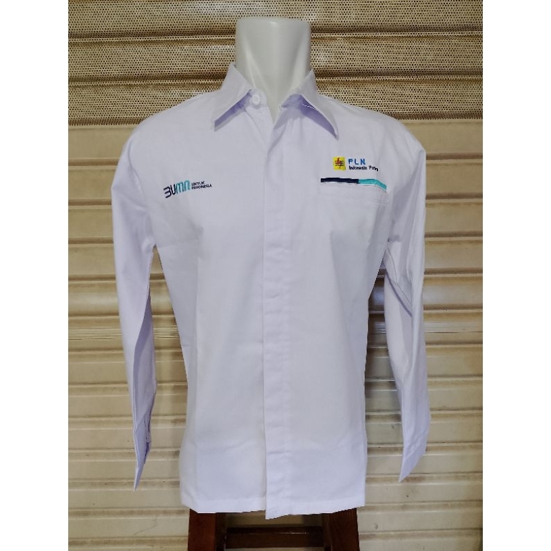 Jual Kemeja BUMN PLN Indonesia Power Seragam PLN Putih Panjang | Shopee ...