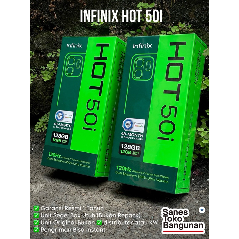 Jual Infinix Hot 50i Ram 6/128 Gb - 12 Gb Extended Ram - Garansi Resmi ...