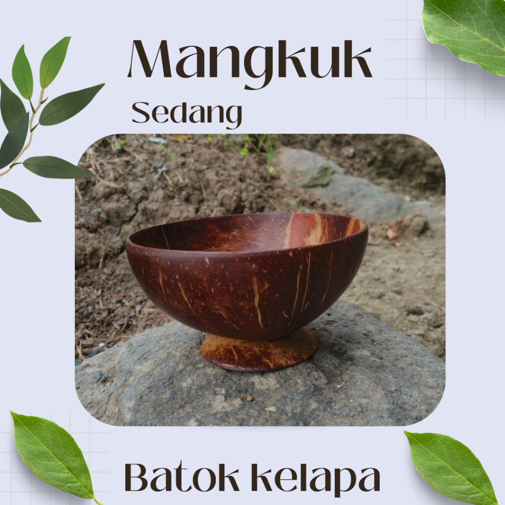 Jual mangkuk batok kelapa mangkok sedang / mangkok aesthetic / mangkok ...