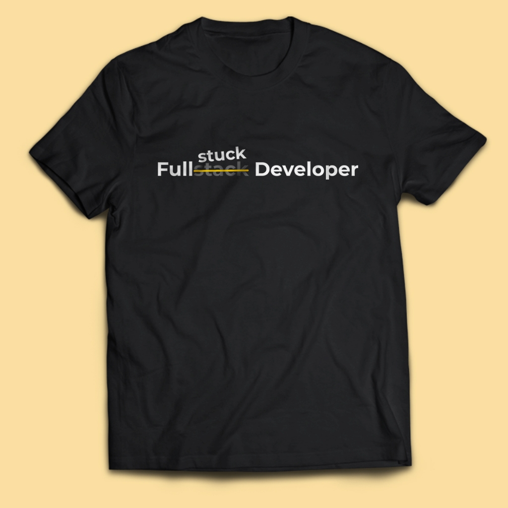 Jual Kaos Pria Programmer Developer FULLSTUCK DEV Dewasa Baju Atasan ...