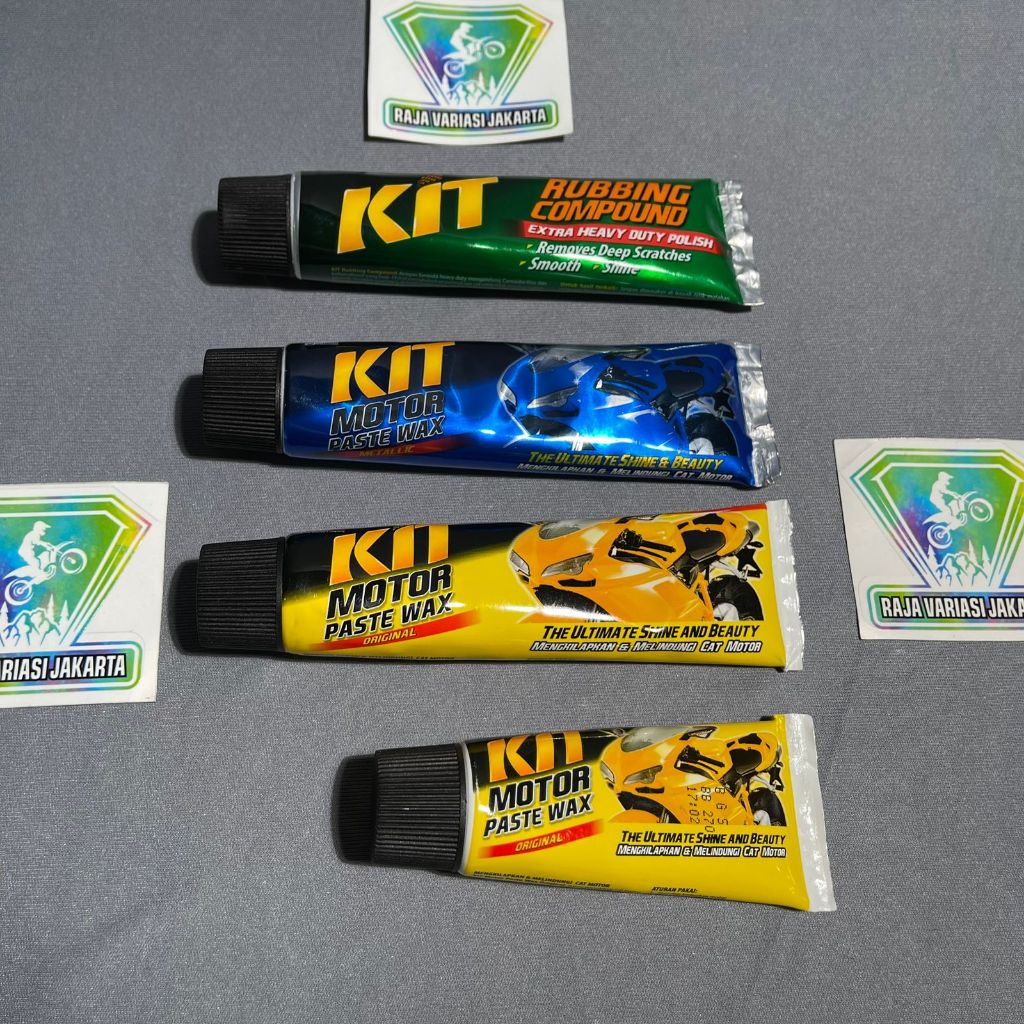Jual PAKET Kit Motor Paste Wax Metallic pengkilap Body Motor Mobil cat ...