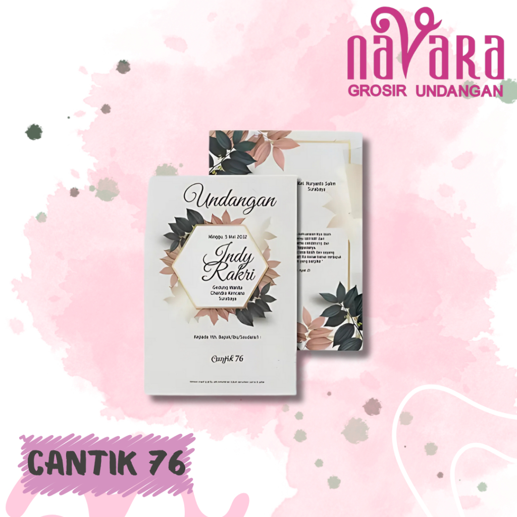 Jual Blangko undangan atau kertas undangan pernikahan merek Cantik 76 ...