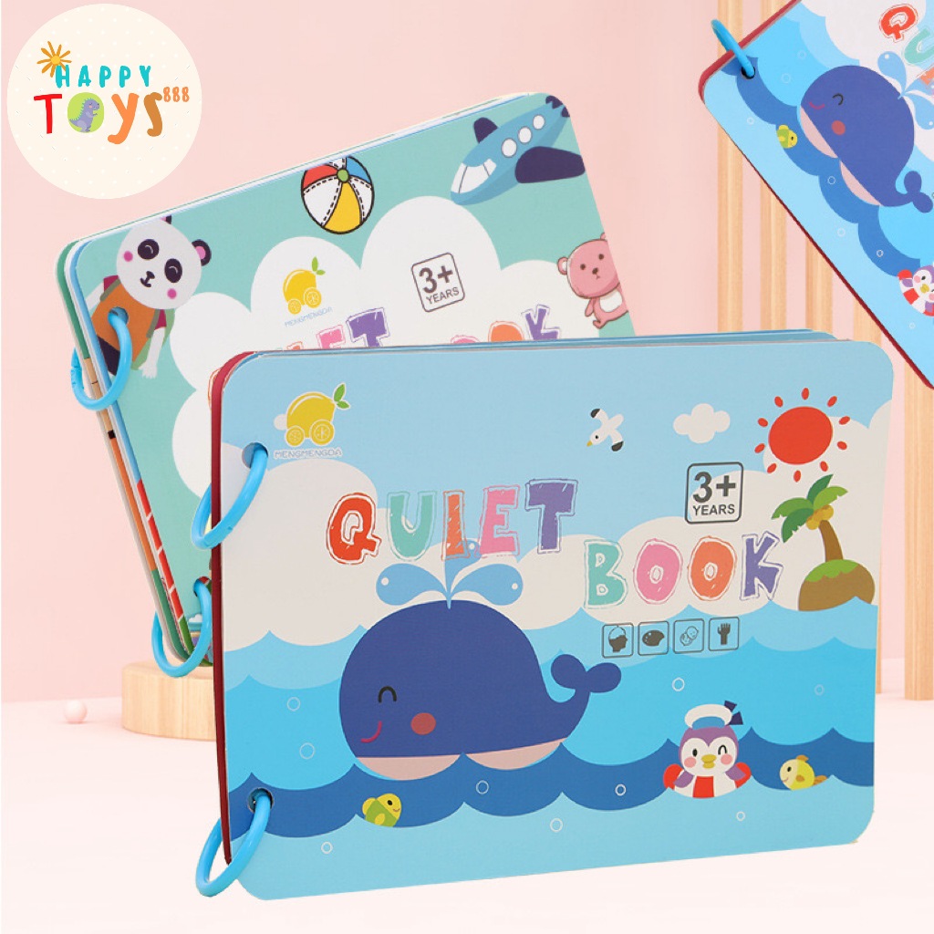 Jual HAPPYTOYS.888 #C72 English Quiet Book DIY Busy Activity Book ...