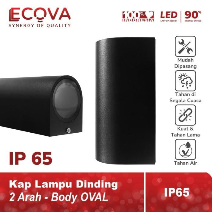 Jual ECOVA - Kap Lampu LED Dinding 2 Arah Body Oval Dan Silinder ...