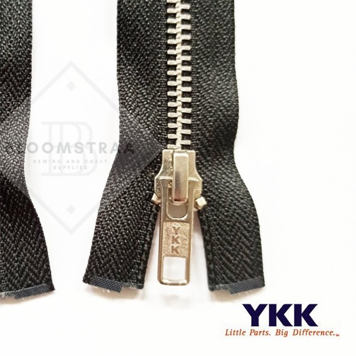 Jual Resleting YKK Gigi Besi Silver 150 cm Metal Zipper 150cm Open-End Jaket 1,5 meter 1,5meter ...