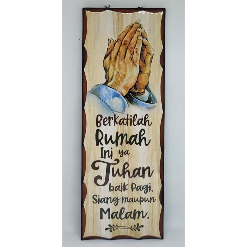 Jual PAJANGAN DINDING RANTAI AYAT ALKITAB " BERKATILAH RUMAH INI ...
