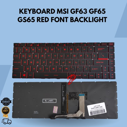 Jual Keyboard MSI GS65 GF63 PS63 P65 GF63 GF65 MS-16Q1 16Q2 16Q3 16Q4 ...