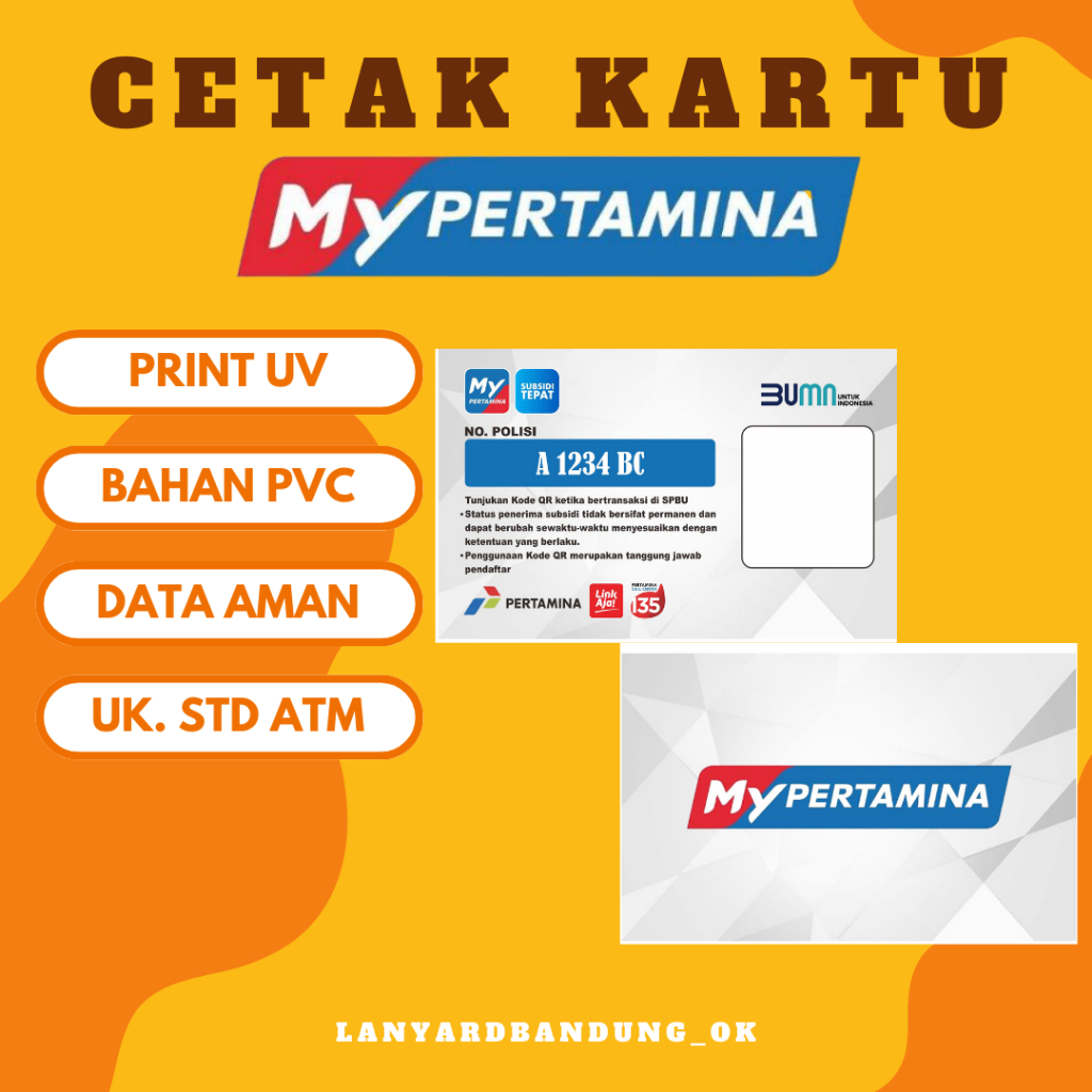 Jual Cetak Kartu My Pertamina / ID Card My Pertamina Costum Foto Bahan Tebal PVC | Shopee Indonesia