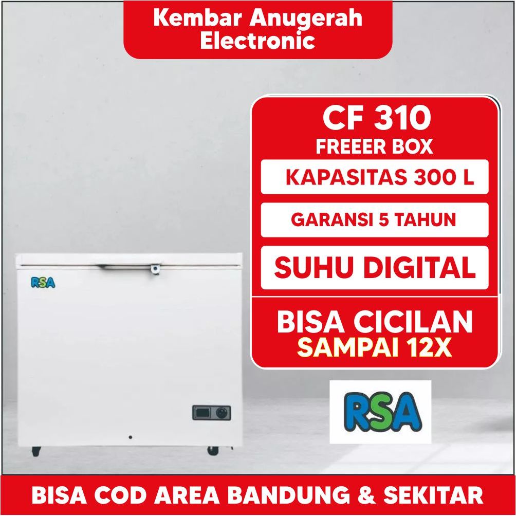Jual CHEST FREEZER RSA TYPE CF 310 GARANSI RESMI FREEZER BOX | Shopee ...