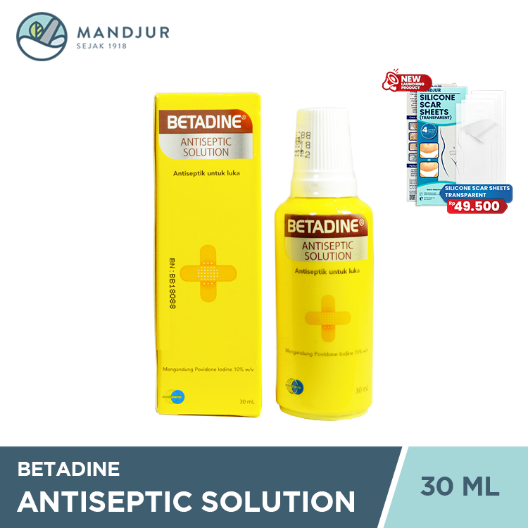Jual Betadine 30 mL - Antiseptik untuk Luka Lecet, Luka Jatuh, Luka ...
