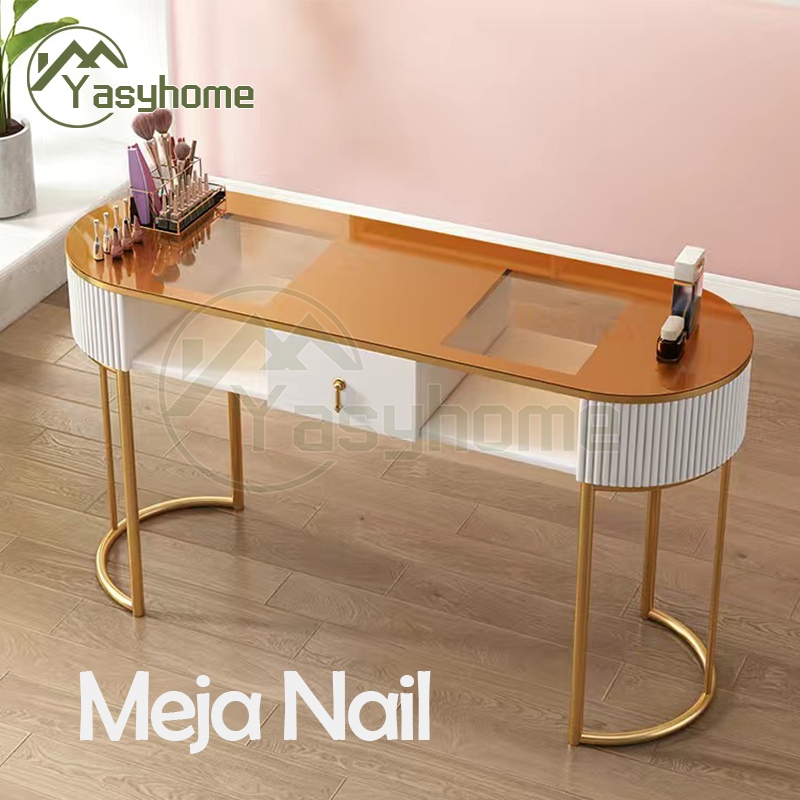 Jual Meja Nail Art 120cm mewah rias Salon Laci Cocok Untuk Salon Nail ...