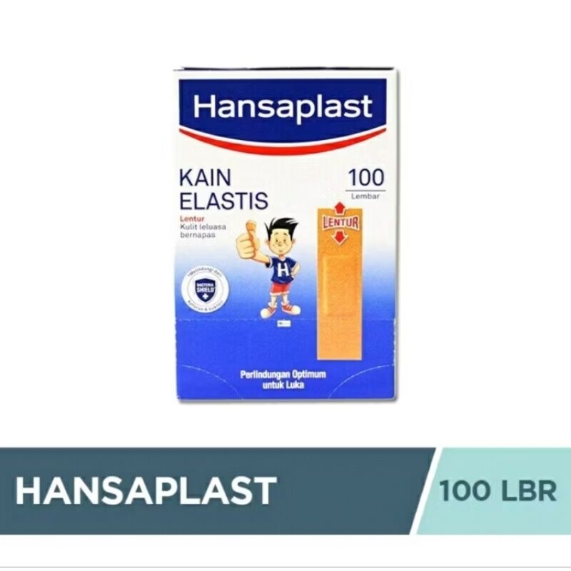 Jual HANSAPLAST Plester Kain Elastis 1 Pak isi 100 Lembar | Shopee ...