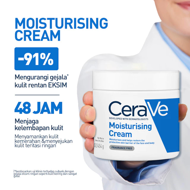 Jual CeraVe Moisturising Cream 454g - Skin Barrier Repair Moisturizer ...