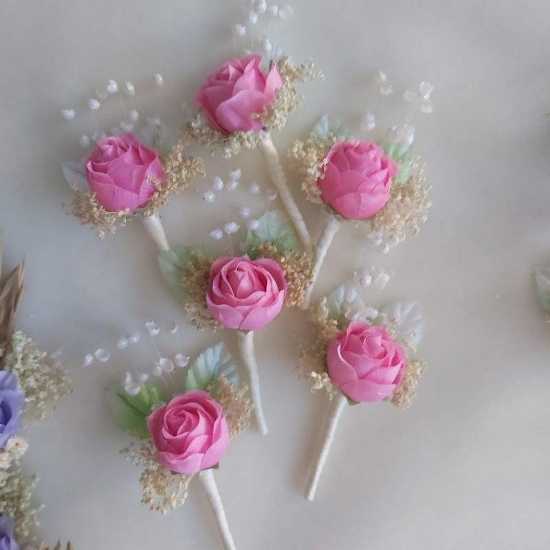Jual Corsage/bunga jas/sumdok/bros panitia/wedding | Shopee Indonesia