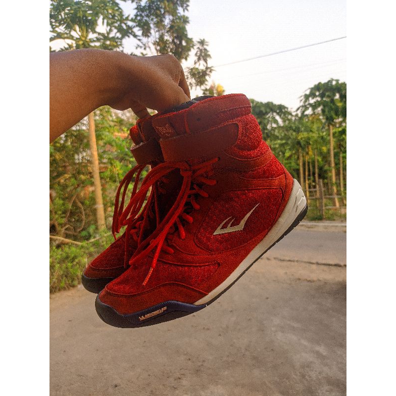 Jual Sepatu boxing Everlast Elite Pro Hi Top | Shopee Indonesia
