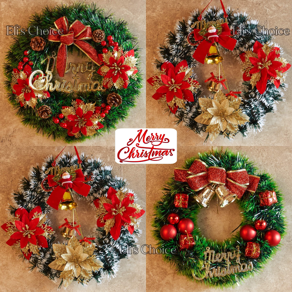 Jual KRANS NATAL PREMIUM / KRANS PREMIUM MERRY CHRSTMAS DEKORASI KRANS PINTU NATAL KARANGAN ...