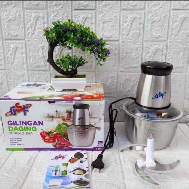 Jual Blender Chopper daging stainless 2L food processor | Shopee Indonesia