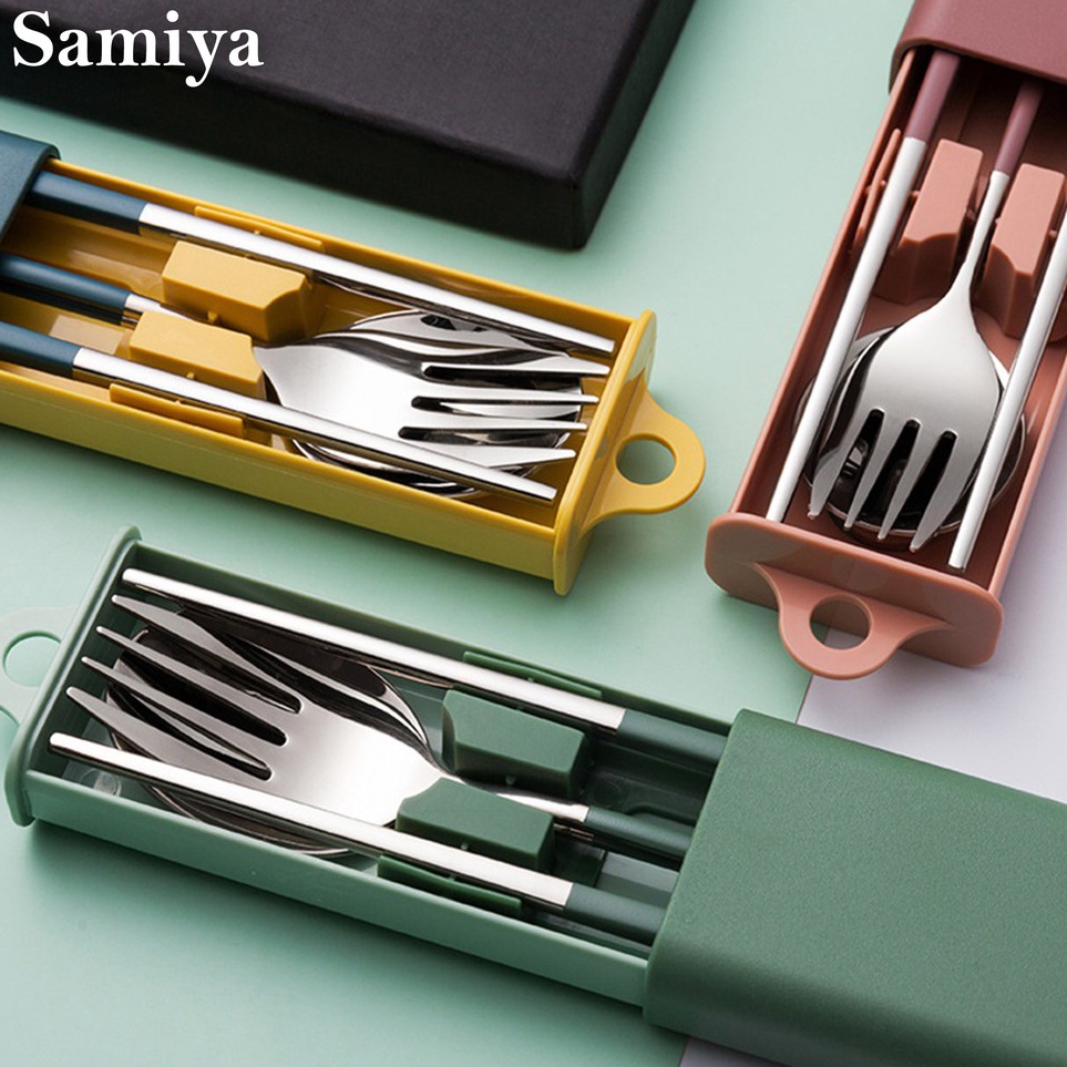Jual Pusat Diskon premium portable cutlery 3pcs set TERIMA CUSTOM PRINT ...