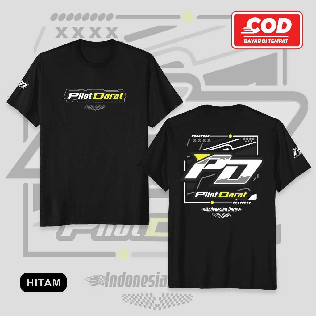 Jual Kaos distro motif PILOT DARAT INDONESIA RACE Viral terbaru baju racing team pria dan wanita ...